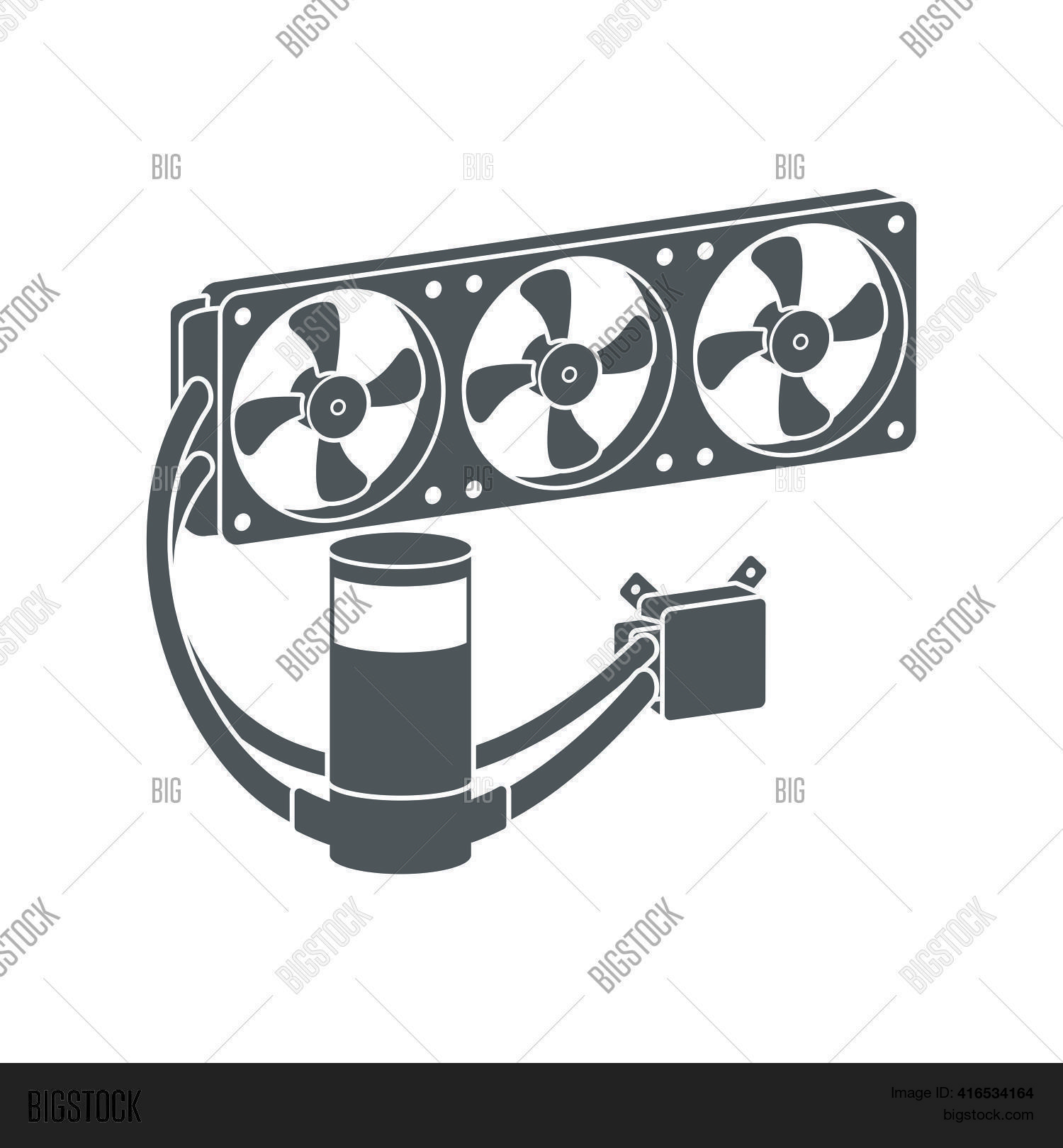Liquid Cooling System Vector & Photo (Free Trial) | Bigstock