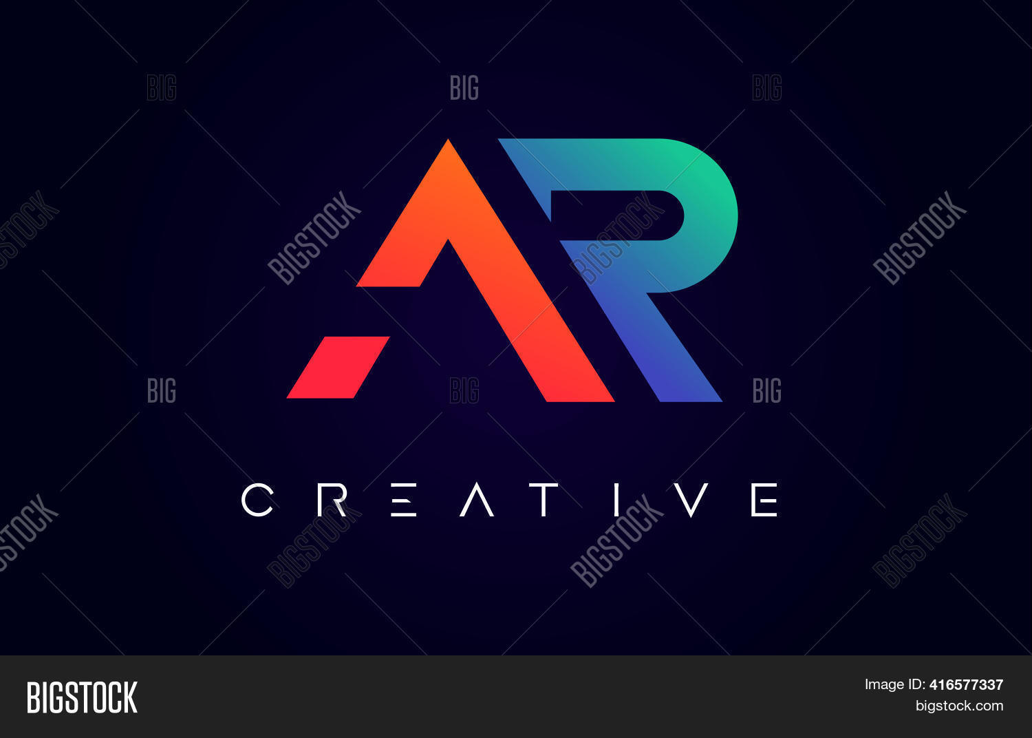 Ar Logo Letter Design Vector & Photo (Free Trial) | Bigstock