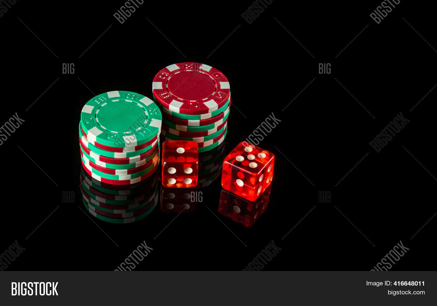 Poker Dice On Black Image & Photo (Free Trial) | Bigstock