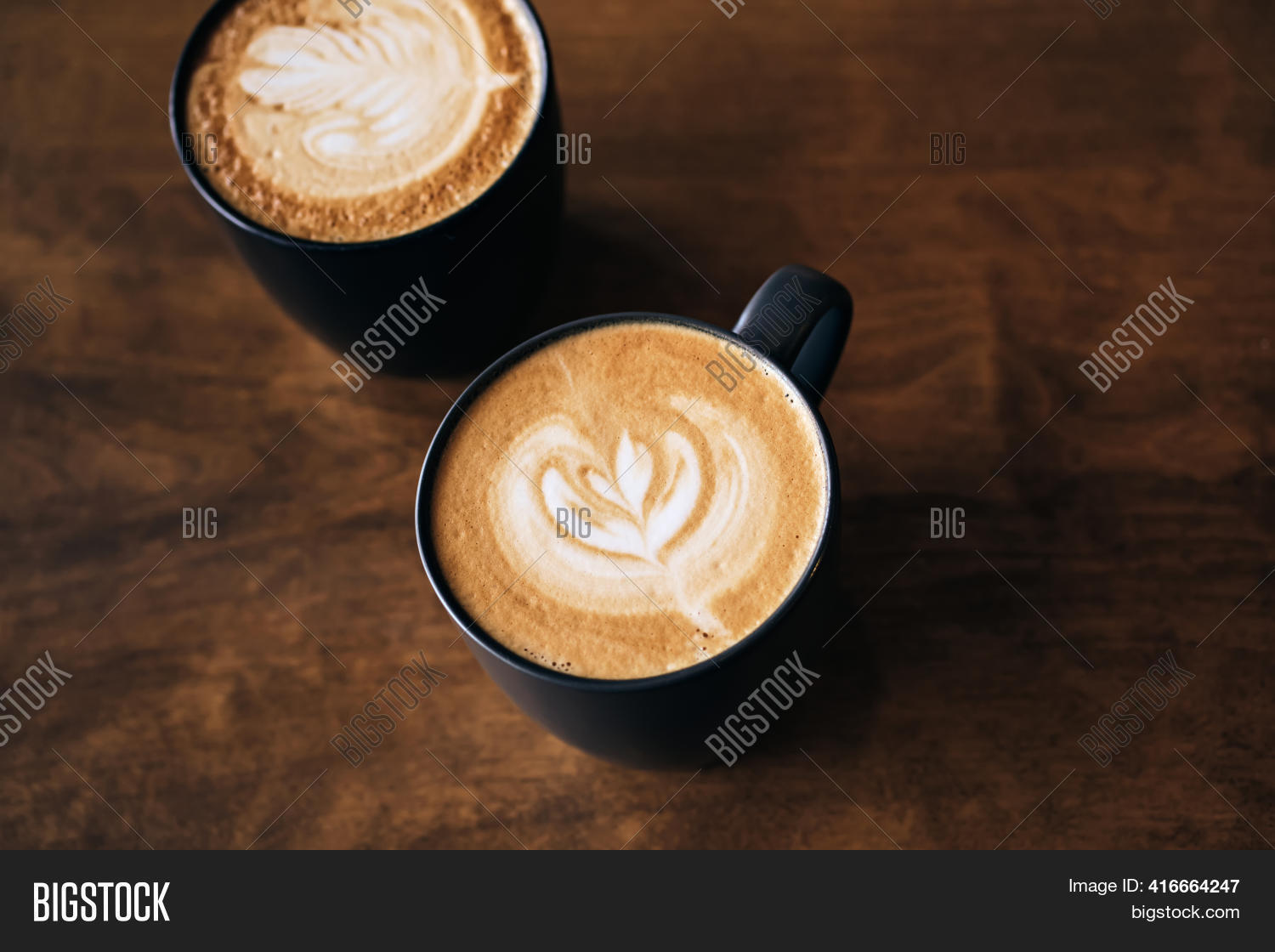 Two Cappuccino Coffee Image & Photo (Free Trial) | Bigstock