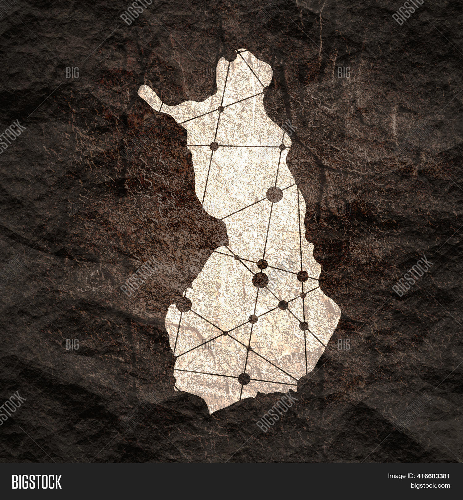 Map Finland. Stone Image & Photo (Free Trial) | Bigstock
