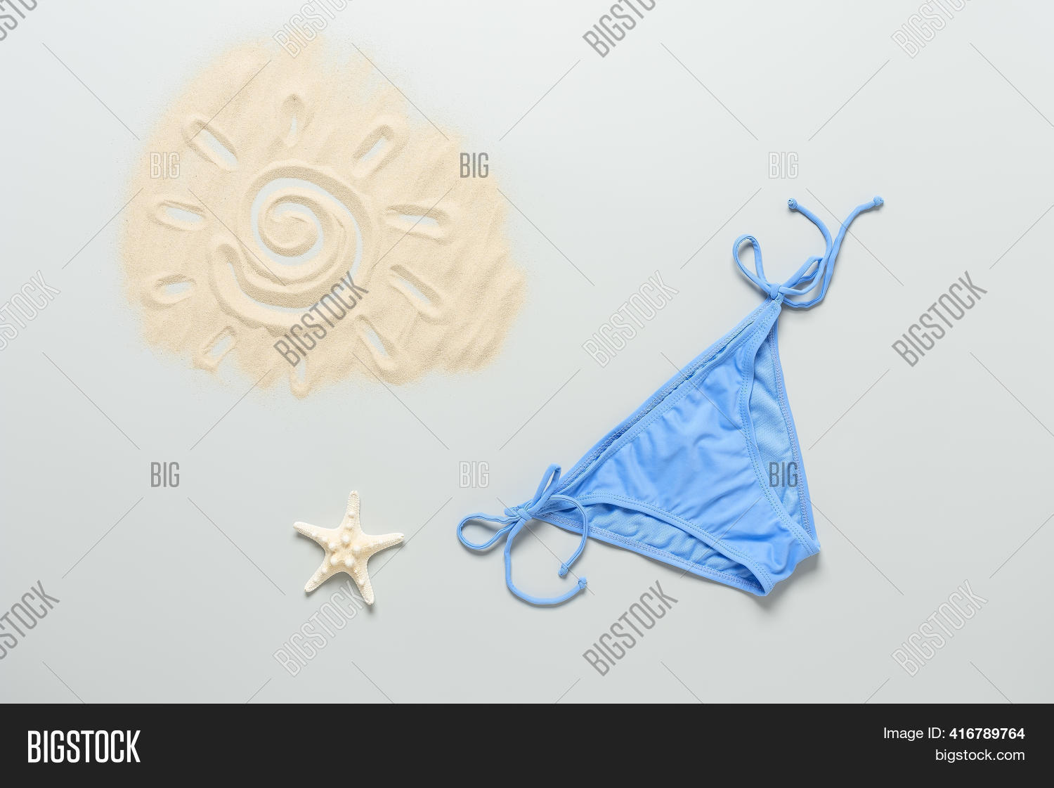 Beach Blue Bikini On Image & Photo (Free Trial) | Bigstock