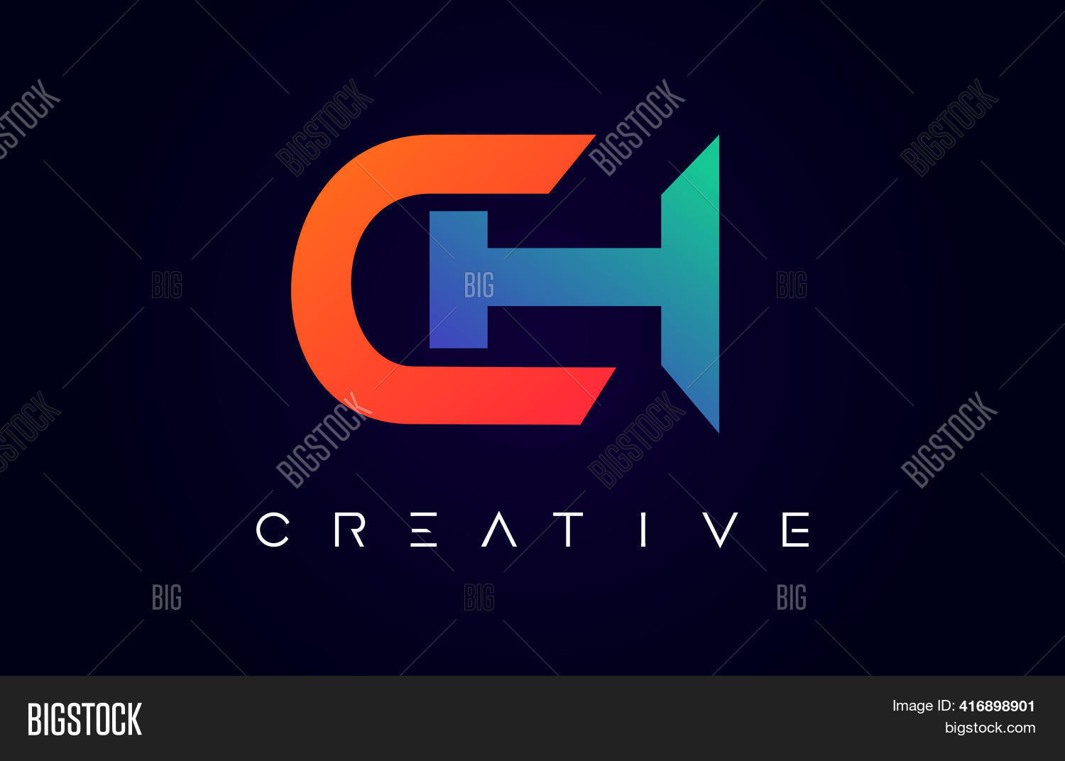 Ch Logo Letter Design Vector & Photo (Free Trial) | Bigstock