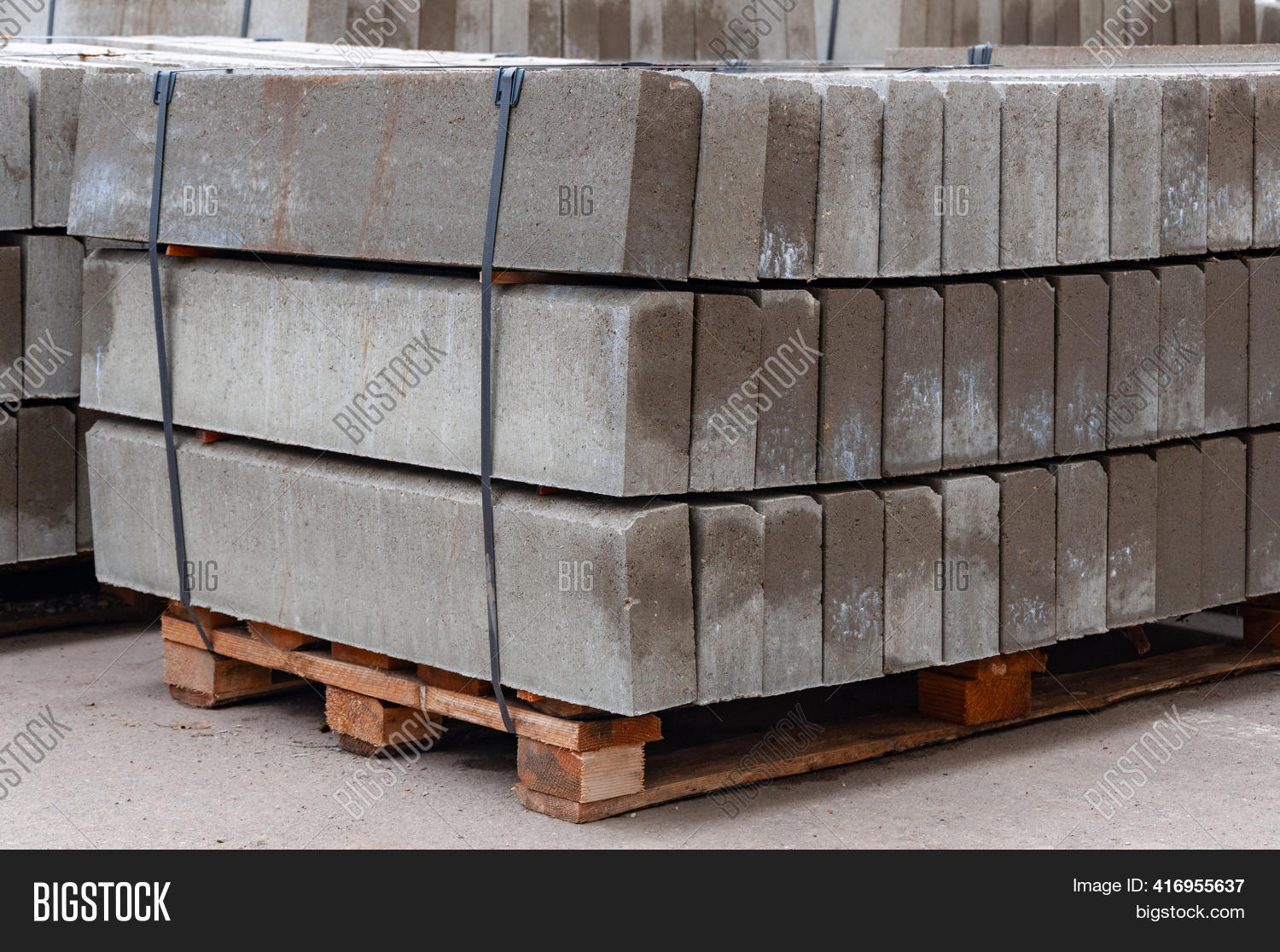 Pallet Stack Concrete Image & Photo (Free Trial) | Bigstock