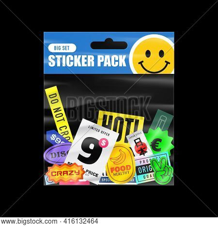 Sticker Pack. Vector & Photo (Free Trial) | Bigstock