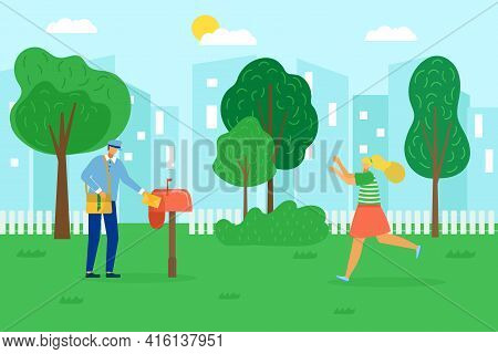 Receive Mail, Postman Vector & Photo (Free Trial) | Bigstock