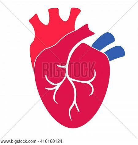 Heart Icon Flat Style Vector & Photo (Free Trial) | Bigstock