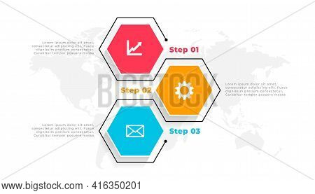 Three Steps Hexagonal Vector & Photo (Free Trial) | Bigstock