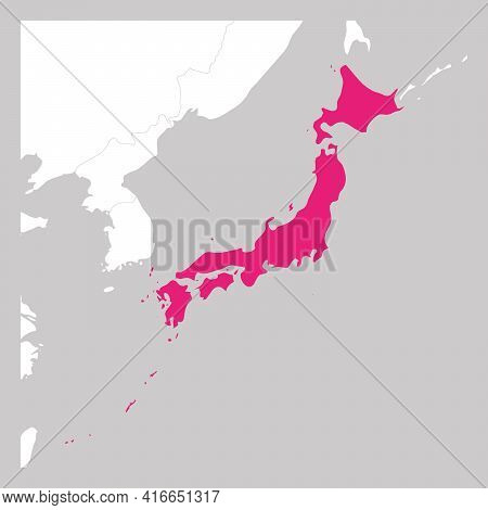 Map Japan Pink Vector & Photo (Free Trial) | Bigstock