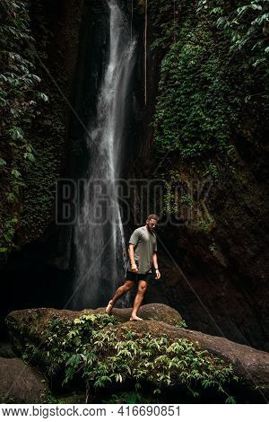 Man Waterfall. Person Image & Photo (Free Trial) | Bigstock