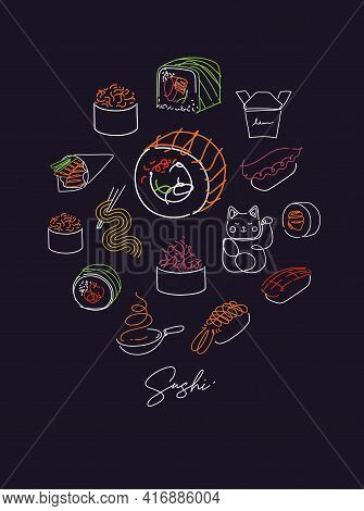 Sushi Types Poster Vector & Photo (Free Trial) | Bigstock