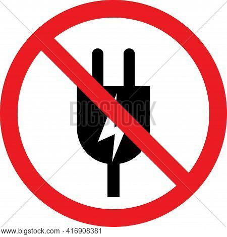 No Electricity Sign Vector & Photo (Free Trial) | Bigstock