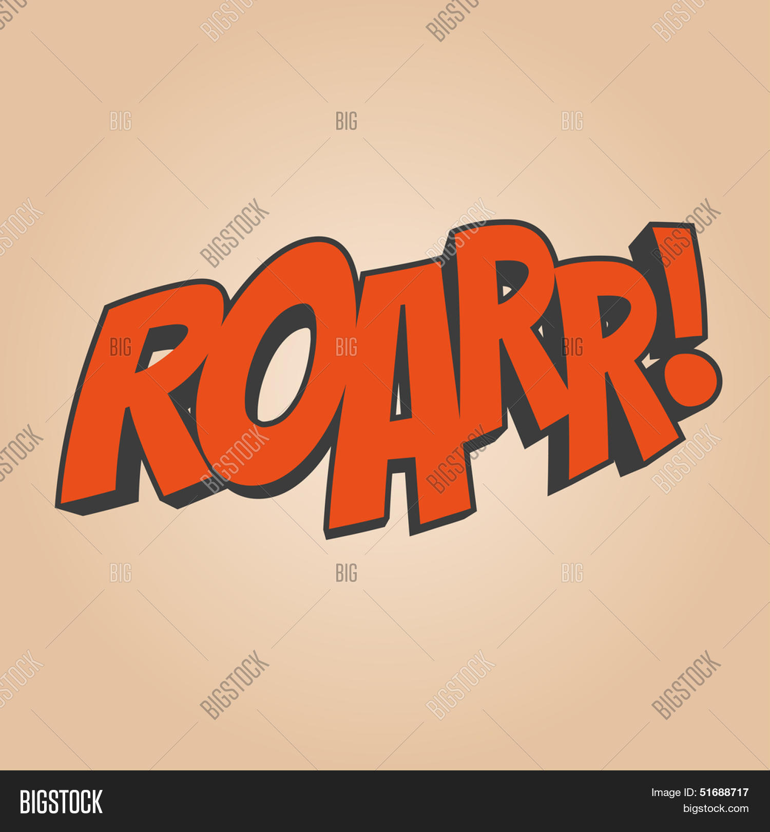 Roar Cartoon Sound Vector & Photo (Free Trial) | Bigstock