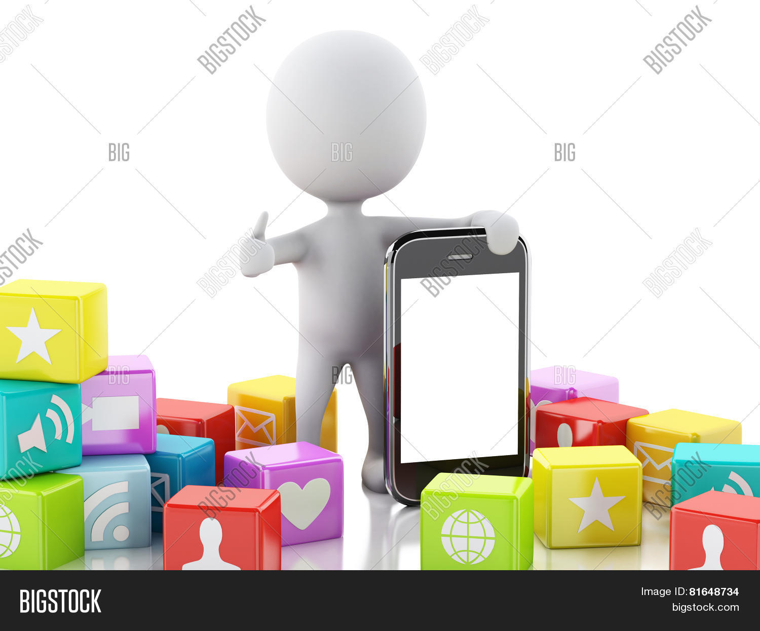 3d People Mobile Phone Image & Photo (Free Trial) | Bigstock