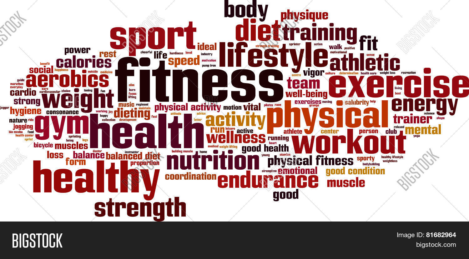 Fitness Word Cloud Vector & Photo (Free Trial) | Bigstock