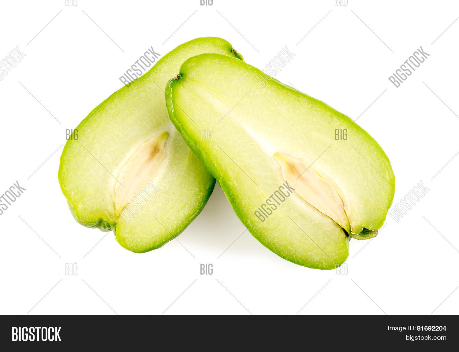 Sliced Choko Fruit Cut Image & Photo (Free Trial) | Bigstock