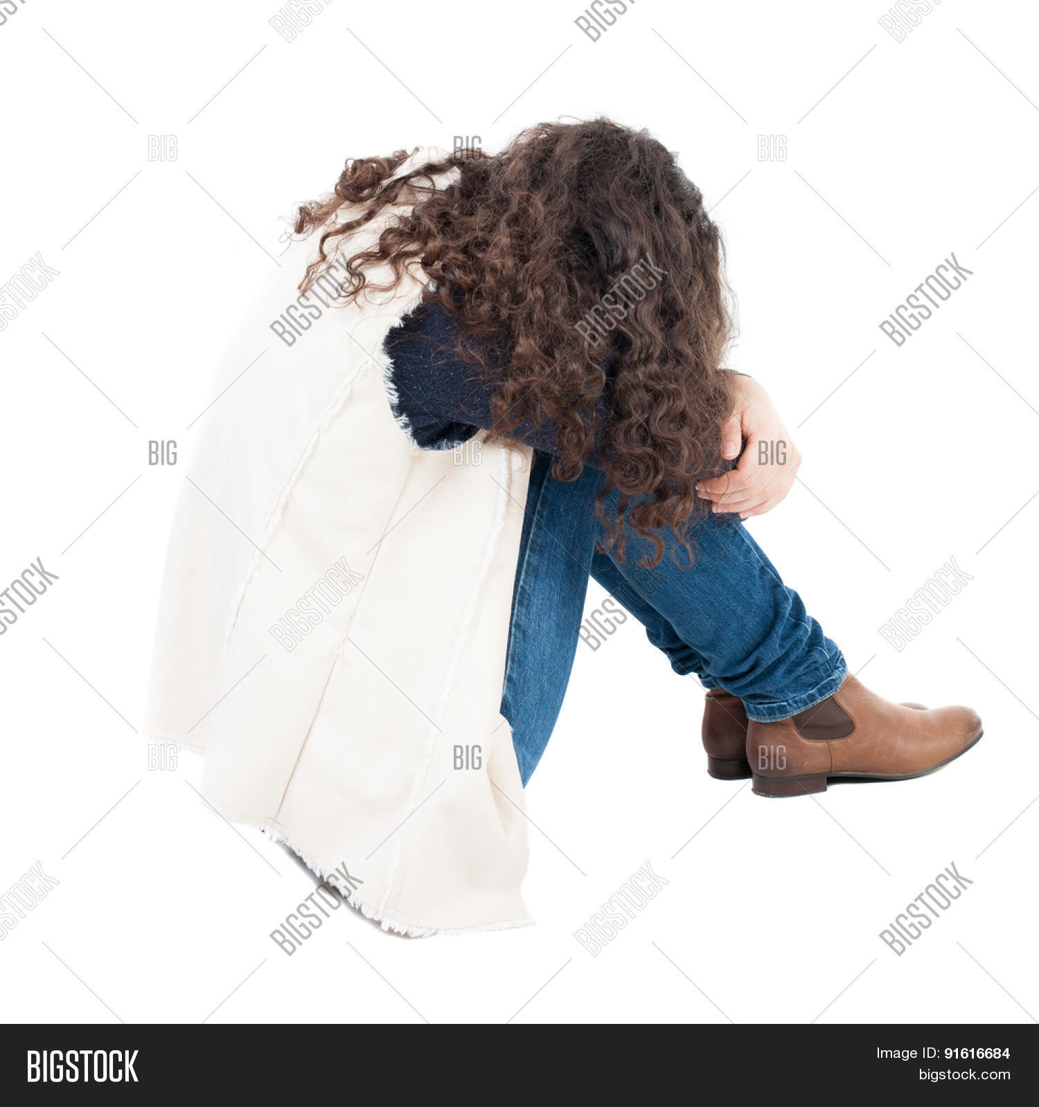 Back View Curly Girl Image & Photo (Free Trial) | Bigstock