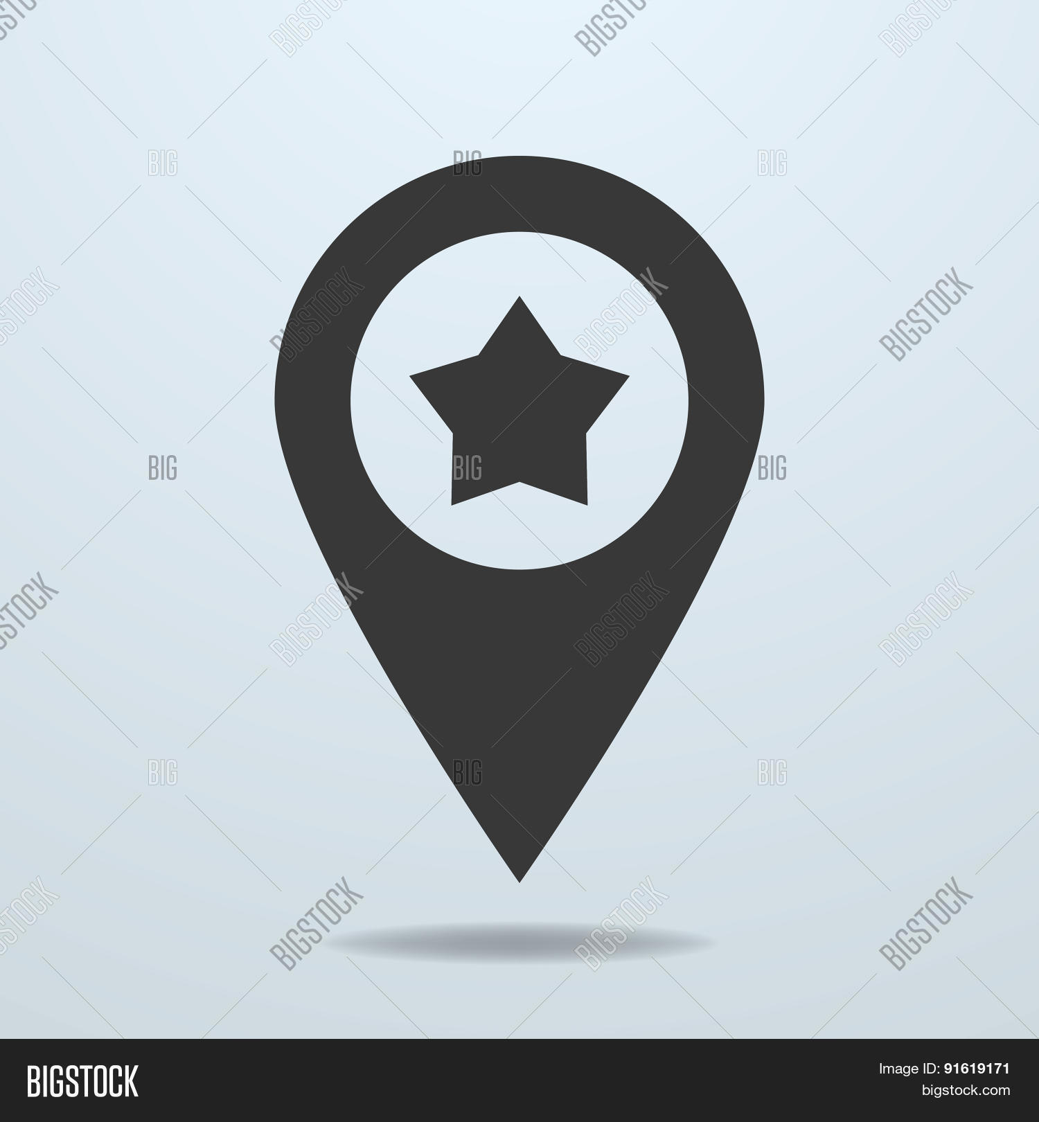 Map Pointer Star Vector & Photo (Free Trial) | Bigstock