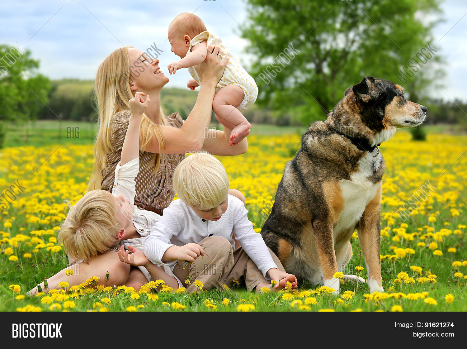 Mother Three Children Image & Photo (Free Trial) | Bigstock