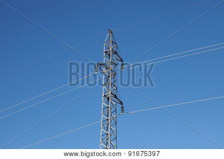 Metal Pylon Blue Sky Image & Photo (Free Trial) | Bigstock