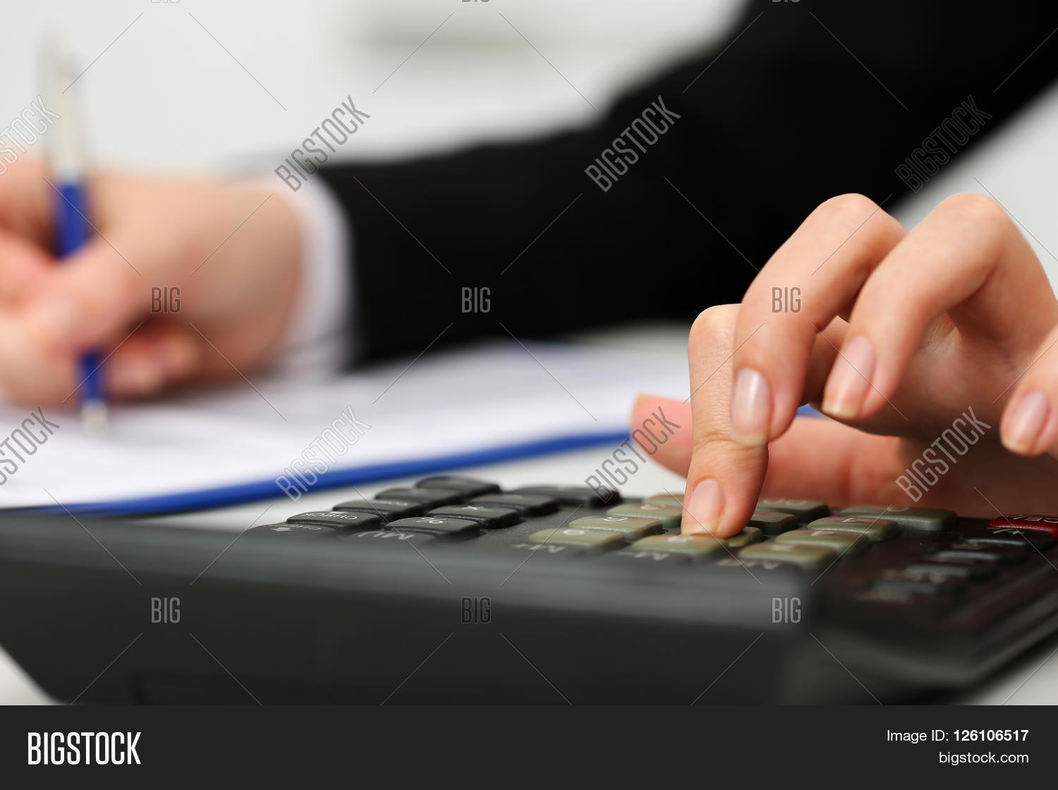 Female Accountant Hand Image & Photo (Free Trial) | Bigstock