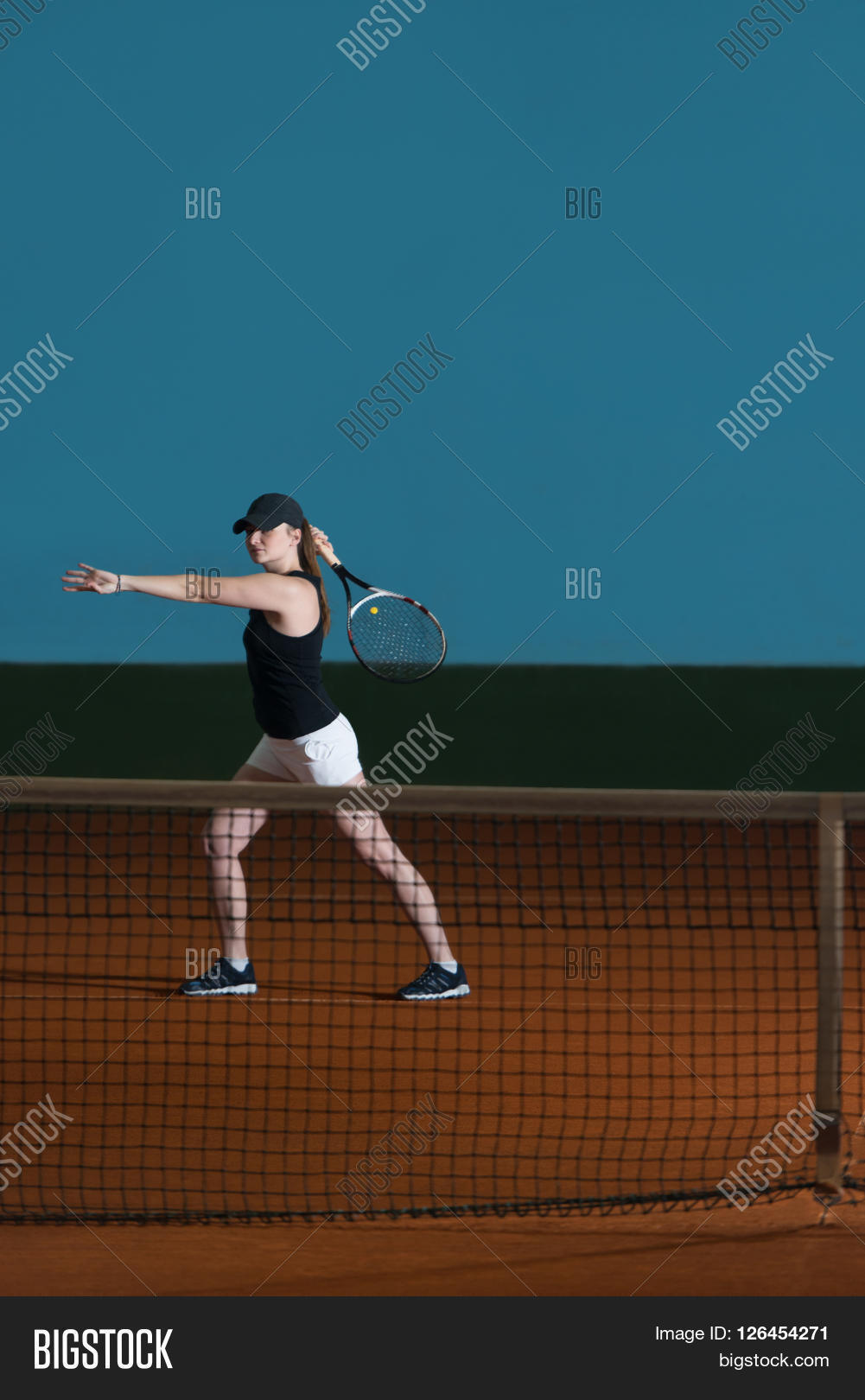 Tennis Player Hitting Image & Photo (Free Trial) | Bigstock