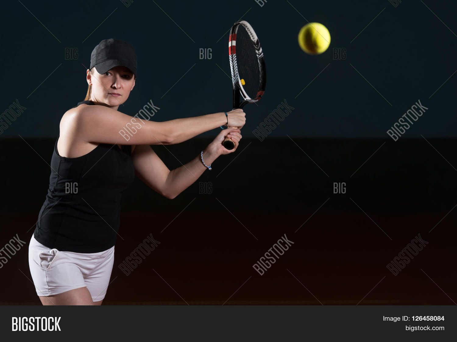 Tennis Player Hitting Image & Photo (Free Trial) | Bigstock