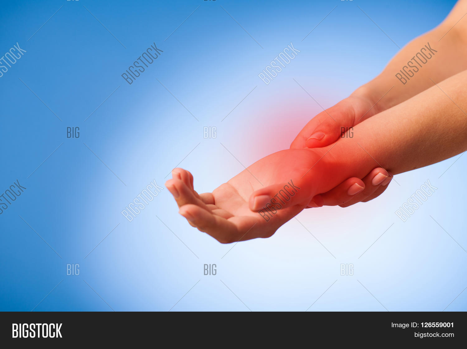 Hand Injury Marked Red Image & Photo (Free Trial) | Bigstock