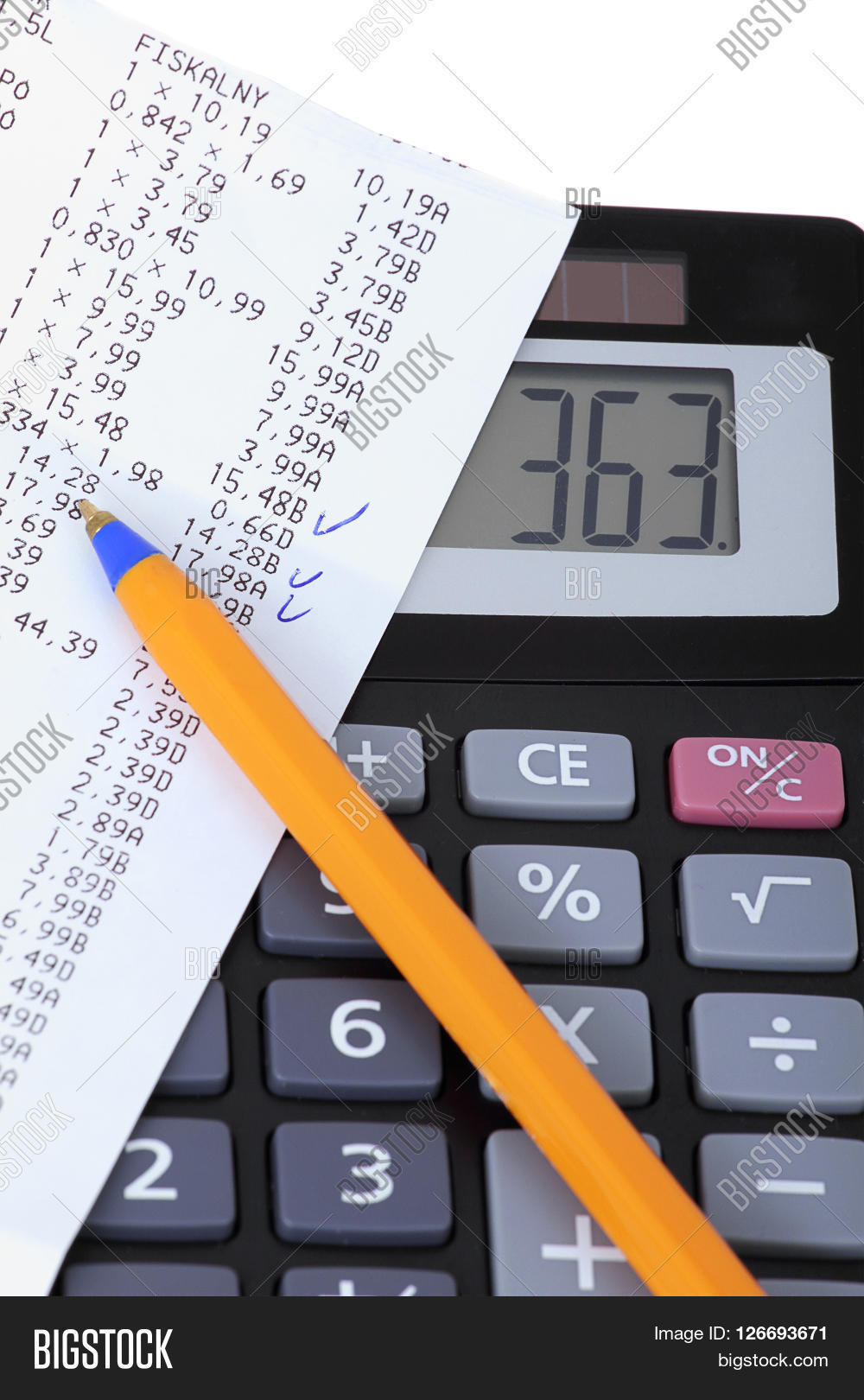 Calculator Receipt, Image & Photo (Free Trial) | Bigstock
