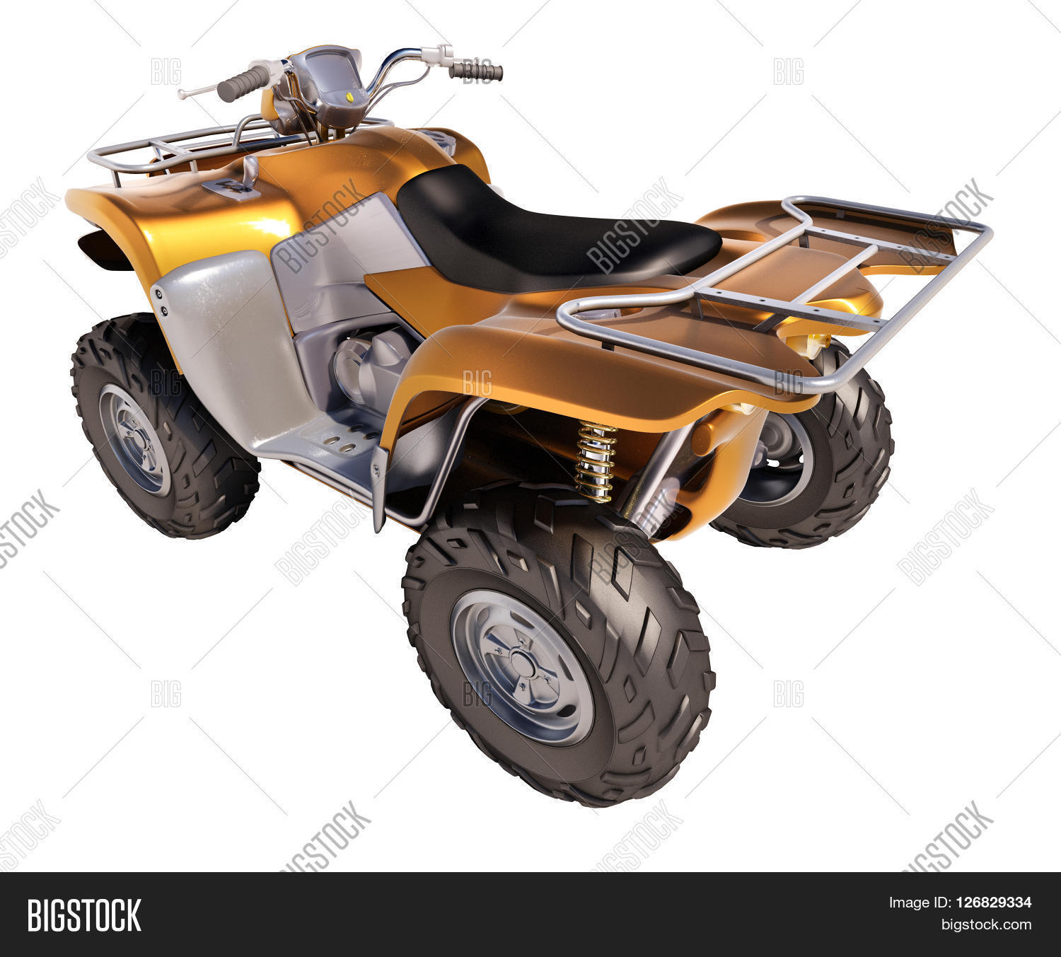 3d Rendering. ATV Quad Image & Photo (Free Trial) | Bigstock