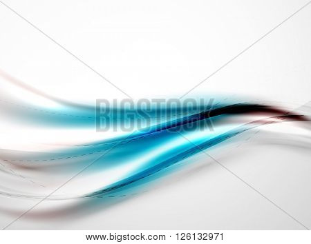 Blue Glossy Silk Wave Vector & Photo (Free Trial) | Bigstock
