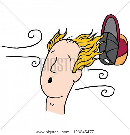 Image Hat Blown Off Vector & Photo (Free Trial) | Bigstock