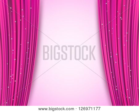 Pink Curtains Vector & Photo (Free Trial) | Bigstock