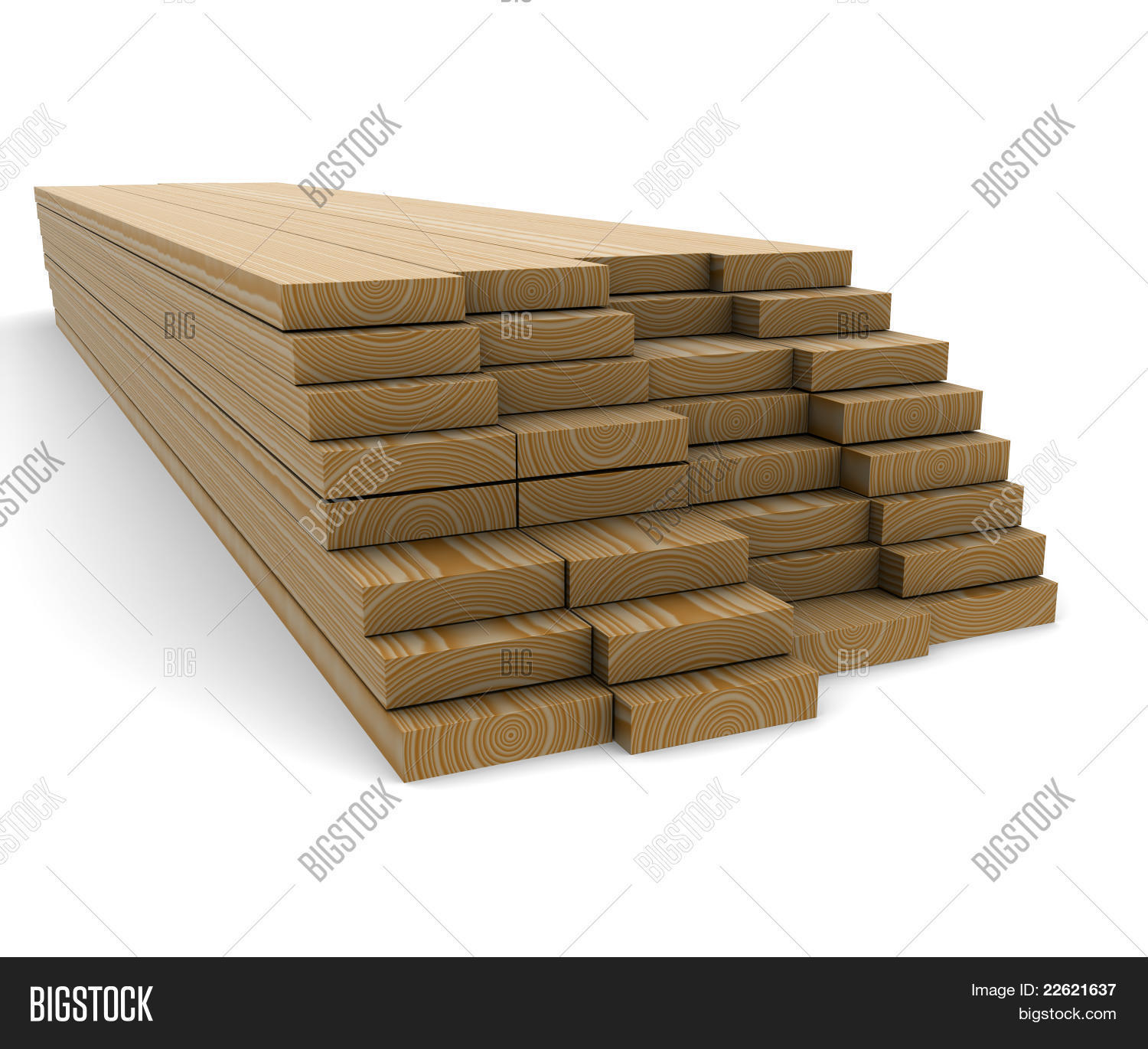Stack Pine Boards On Image & Photo (Free Trial) | Bigstock