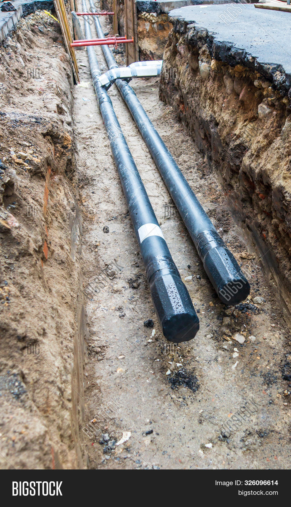 Two Water Pipes Ground Image & Photo (Free Trial) | Bigstock