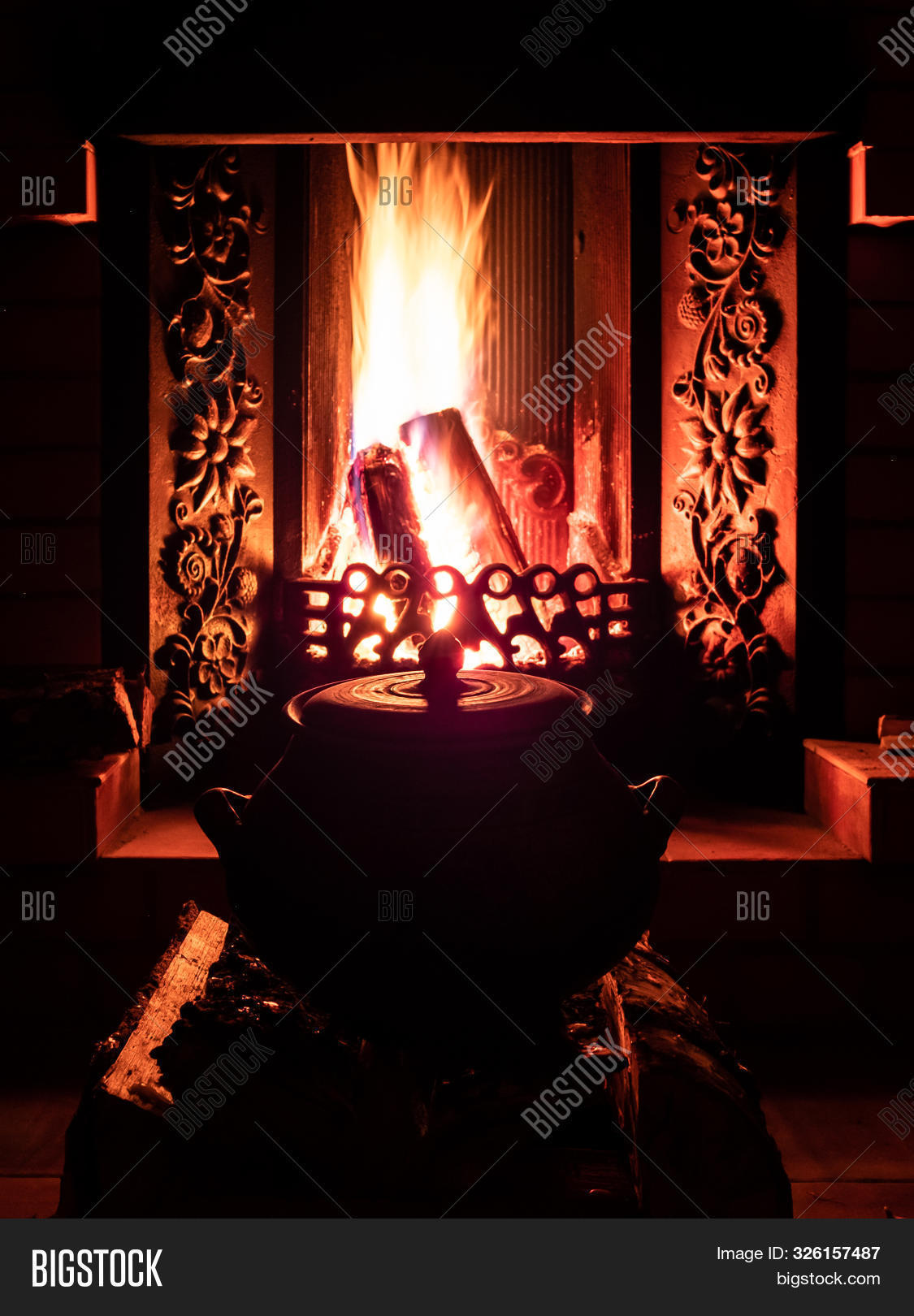 Old Cauldron Standing Image & Photo (Free Trial) | Bigstock