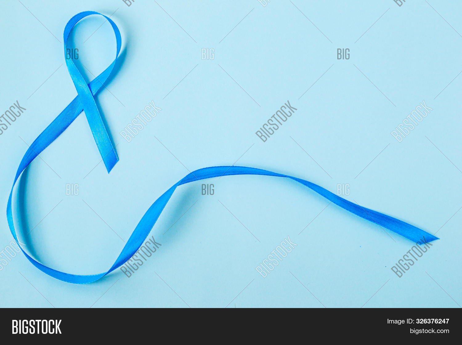 Light Blue Ribbon On Image & Photo (Free Trial) | Bigstock