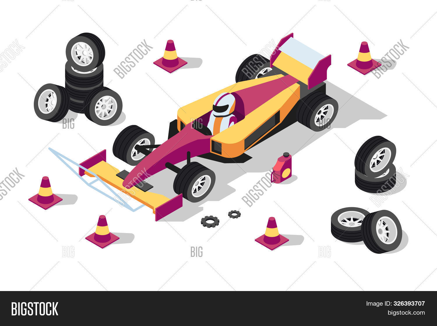 3d Isometric Sport Car Image & Photo (Free Trial) | Bigstock