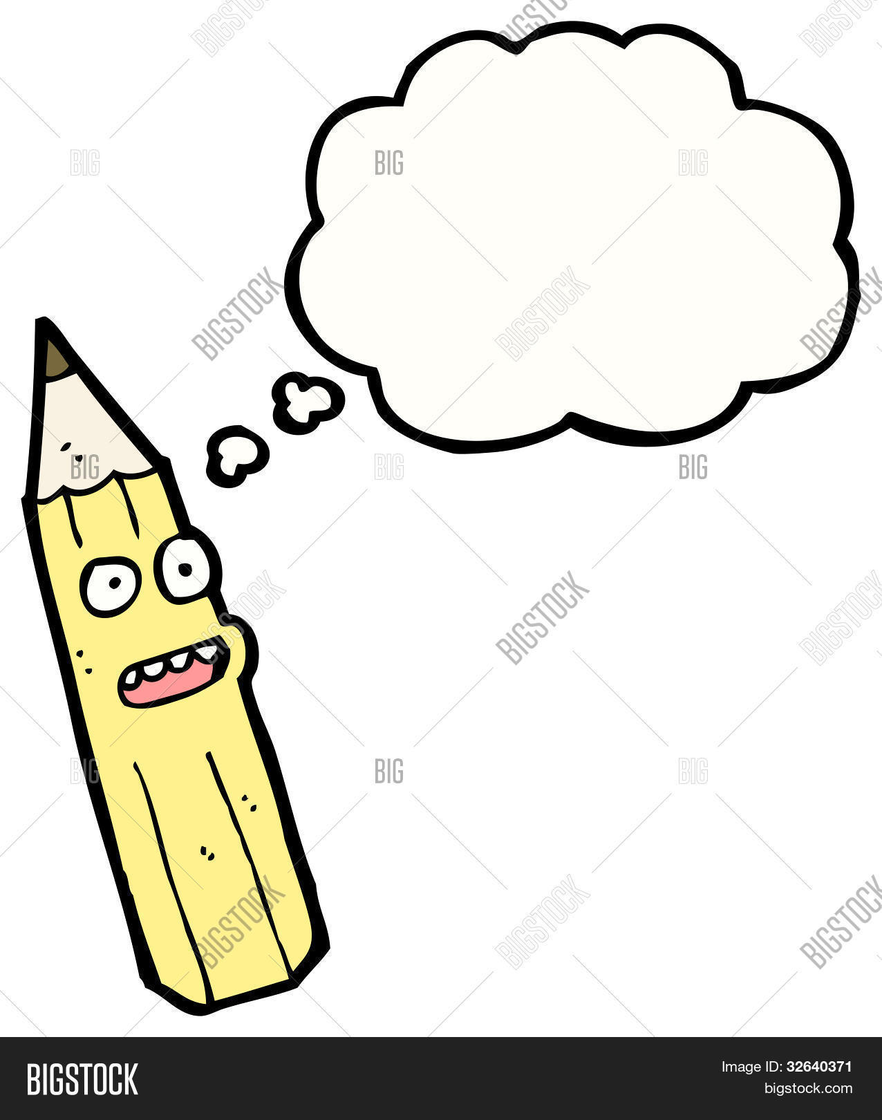 Cartoon Pencil Thought Image & Photo (Free Trial) | Bigstock