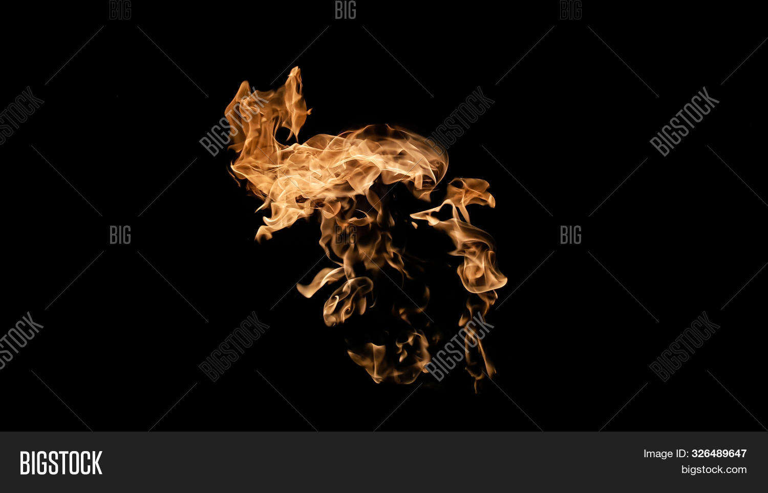 Fire Flames On Black Image & Photo (Free Trial) | Bigstock