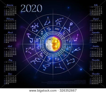Calendar Layout 2020 Vector & Photo (Free Trial) | Bigstock