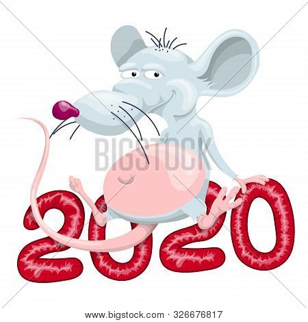 Fat Rat Sitting On Vector & Photo (Free Trial) | Bigstock