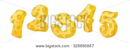 Cheese Numbers Part 1 Vector & Photo (Free Trial) | Bigstock