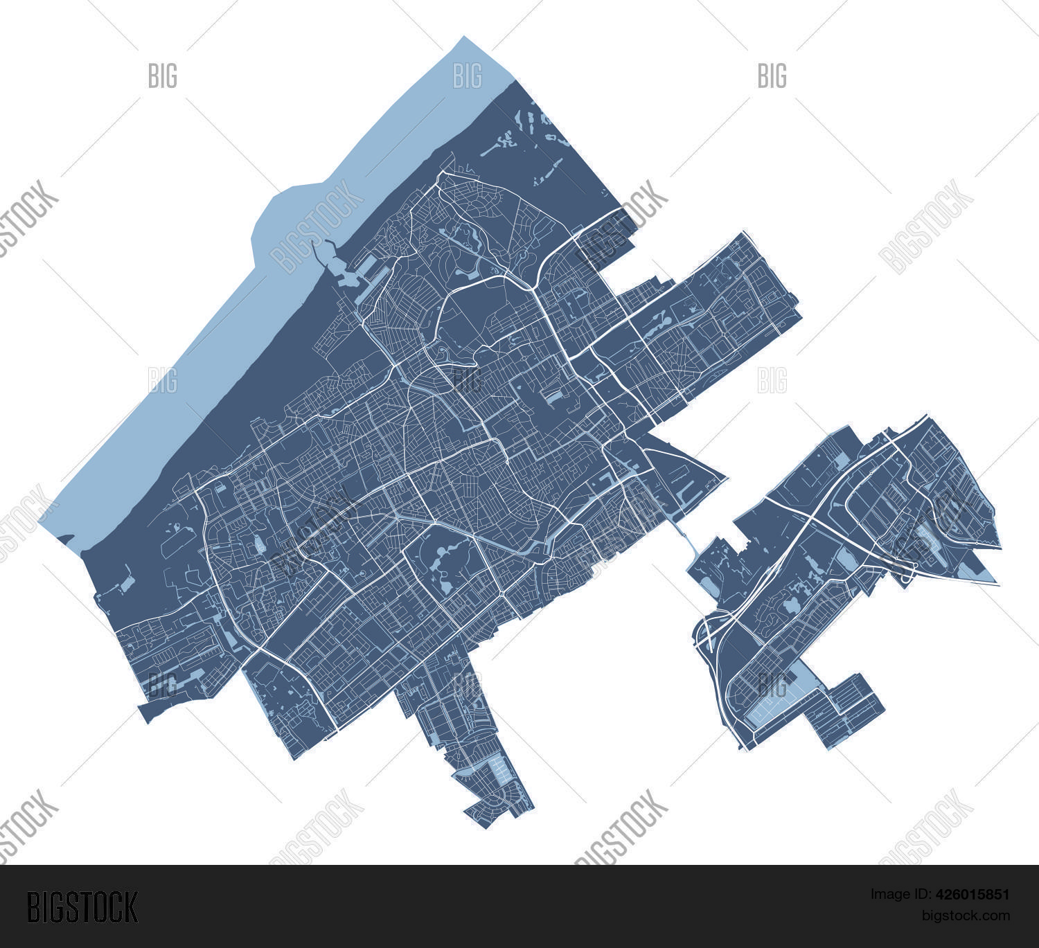 Hague Map. Detailed Vector & Photo (Free Trial) | Bigstock