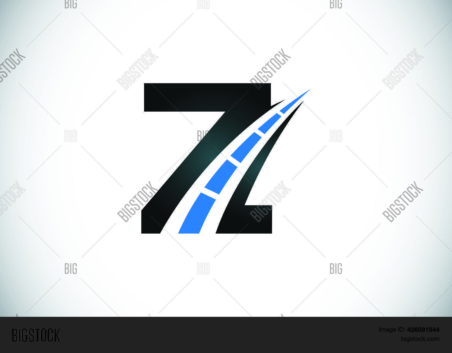 Letter Z Road Logo Vector & Photo (Free Trial) | Bigstock