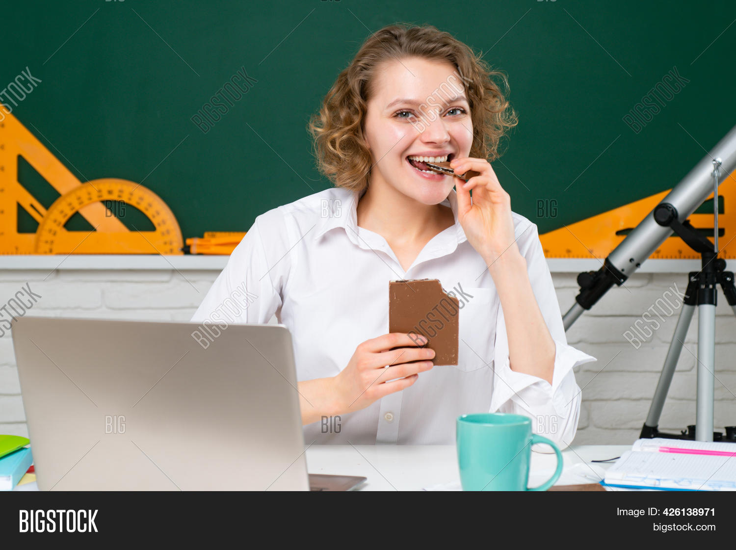 Female Teacher Eat Image & Photo (Free Trial) | Bigstock