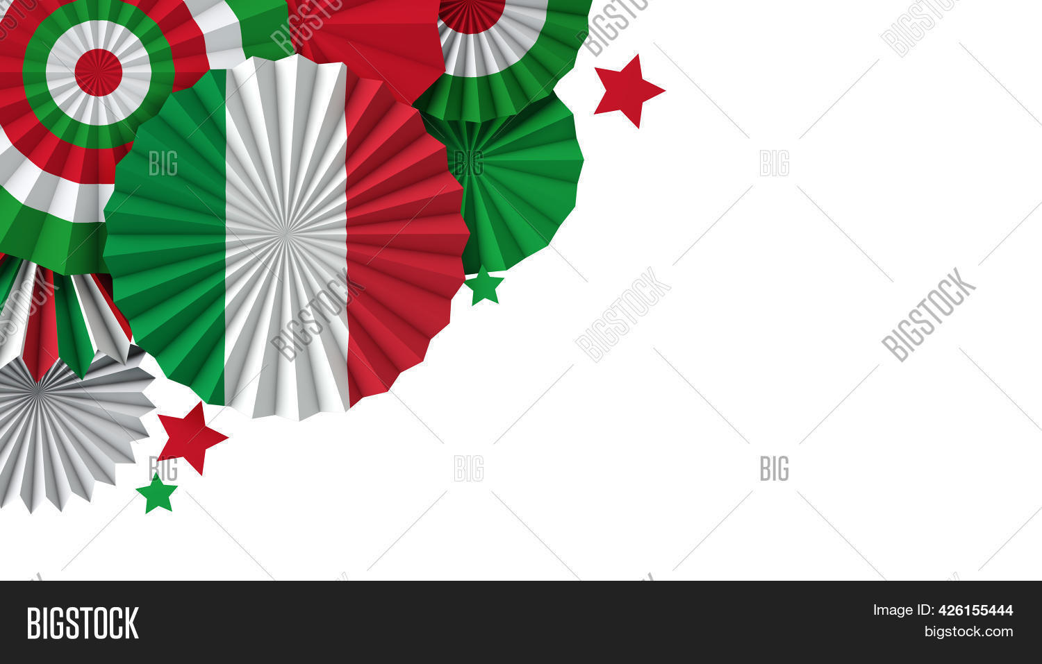Italy Flag Paper Fan Image & Photo (Free Trial) | Bigstock