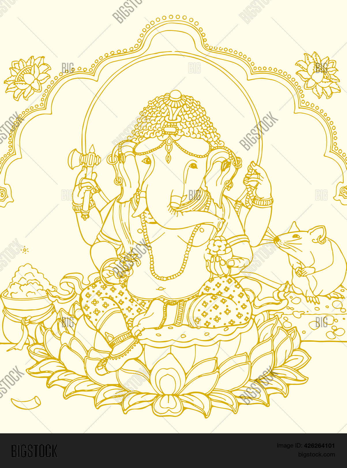 Sketch Lord Ganesha Vector & Photo (Free Trial) | Bigstock