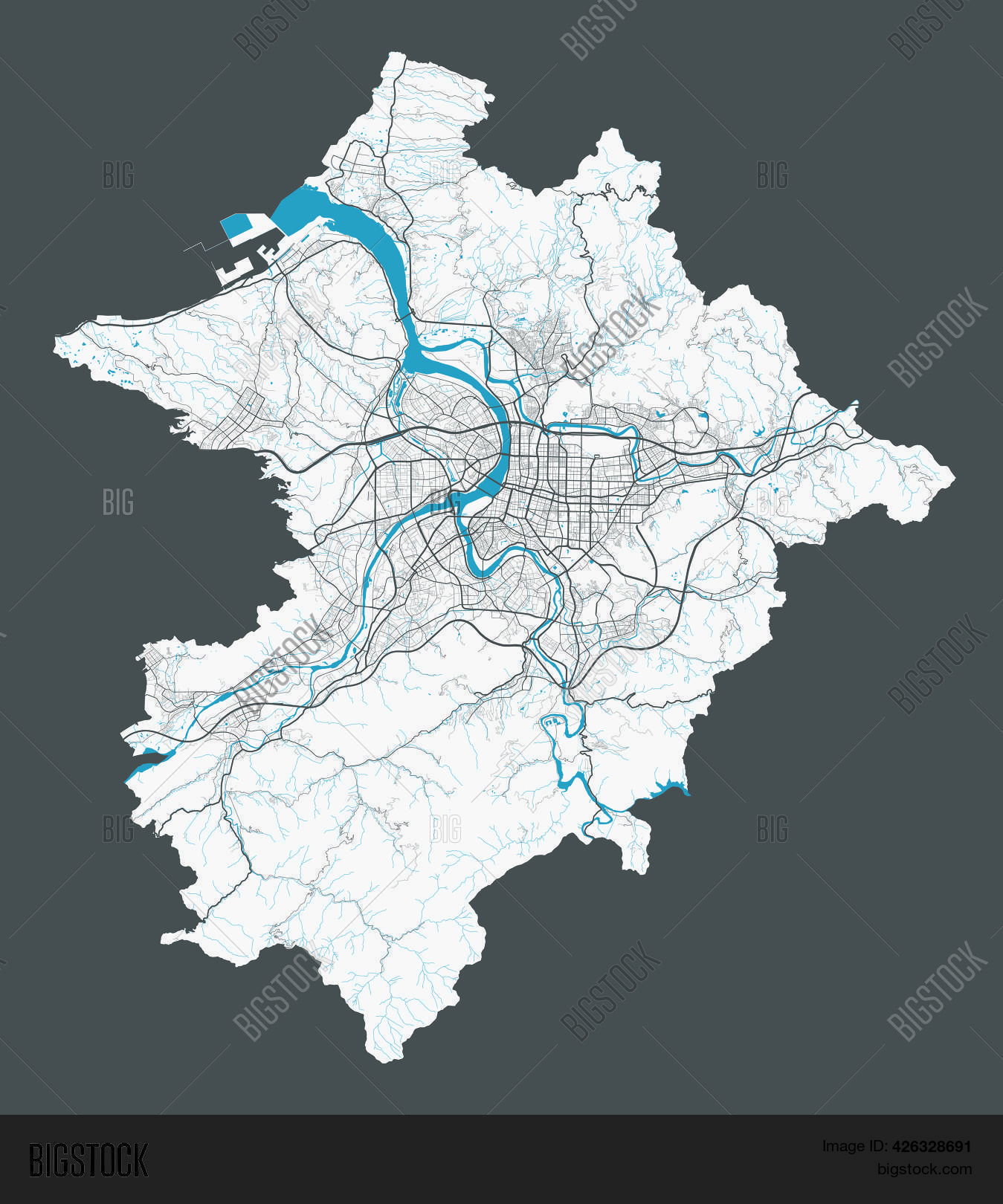 Taipei Map. Detailed Vector & Photo (Free Trial) | Bigstock