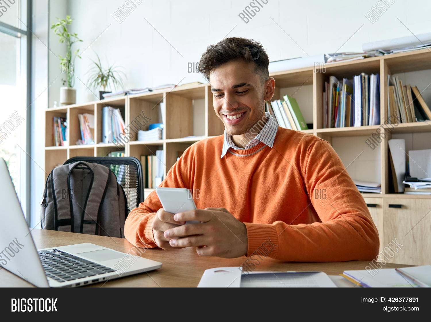 Student Texting Under Desk
